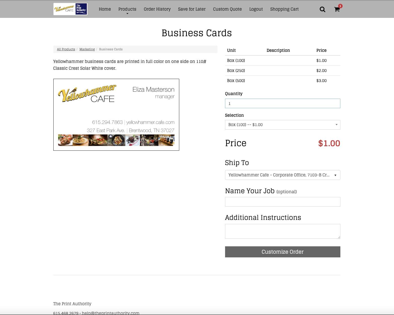 Custom Web-to-Print Portals | The Print Authority